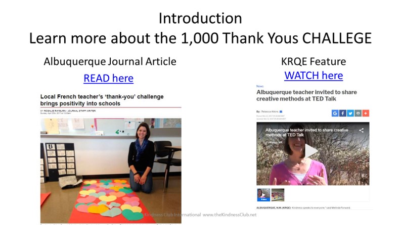 SEL UNIT PACKAGE: Gratitude – 1,000 THANK YOUS CHALLENGE – Kindness ...