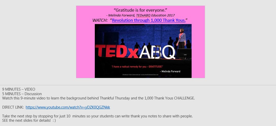 SEL UNIT PACKAGE: Gratitude – 1,000 THANK YOUS CHALLENGE – Kindness ...